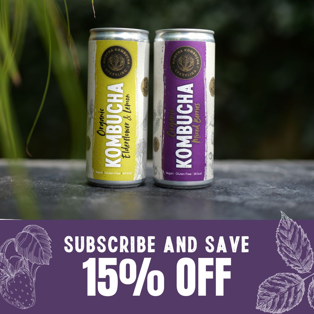 Moocha Kombucha | Monthly Subscription | 10 Elderflower & Lemon and 10 ...