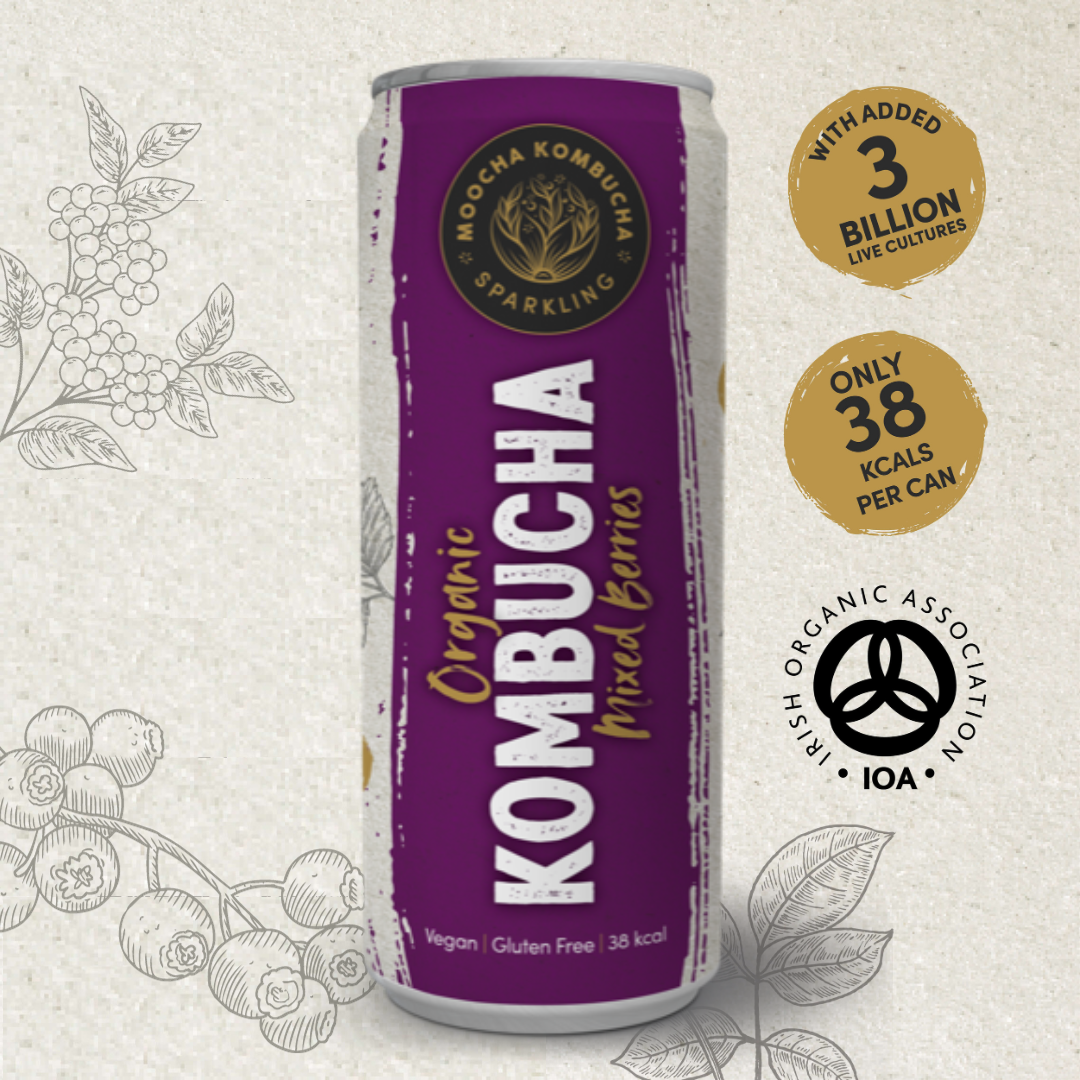 Organic Kombucha | Mixed Berry Flavour | Sparkling Kombucha | 3 Billion ...